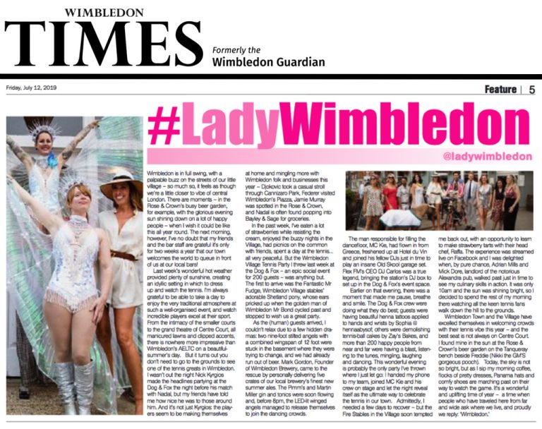 Lady W’s Wimbledon Times Spotlight: Tennis Fever — Lady Wimbledon